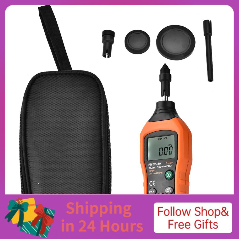 Iuxishop Digital Tachometer Motor Gauge PEAKMETER PM6208A Contact-Type ...