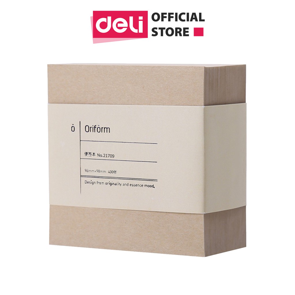 Giấy Nhắn Note Pads Deli - màu trắng/nâu - 400 tờ - 1 tệp - 98x98mm ...