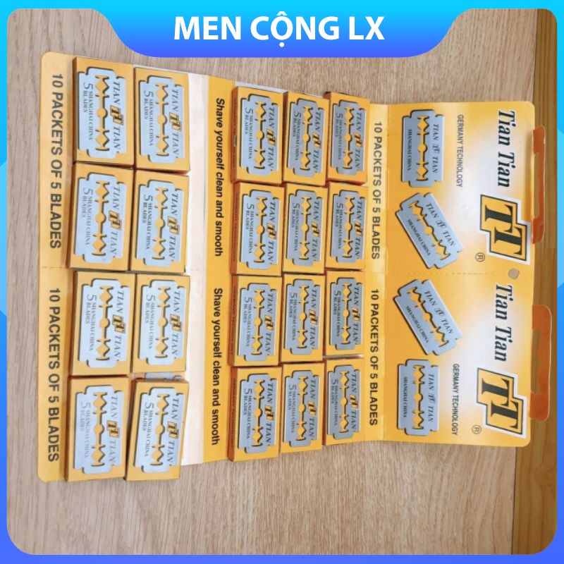1 Hộp 5 cái lưỡi lam trắng Tian Tian - Men Cộng LX | Shopee Việt Nam