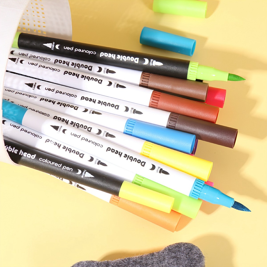 Bút brush viết bút dual tip brush pen 2 đầu đa năng trang trí sổ ...