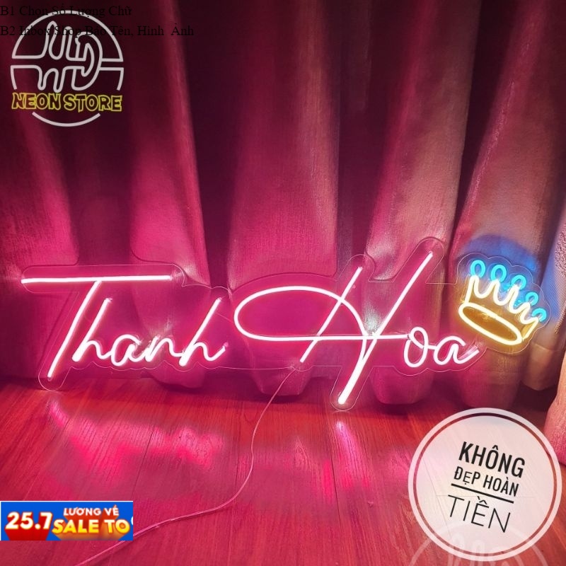 Đèn led chữ, Led neon theo yêu cầu, Led Neon theo tên, Led Neon theo ...