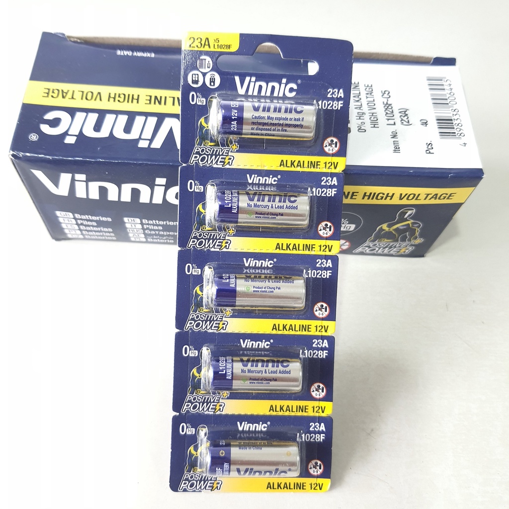 VỈ 5 Pin VINNIC 12V 23A điện áp cao mới 100% Full BOX thời gian xử dụng ...