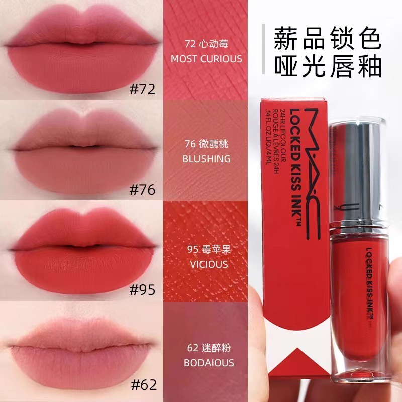 Mac lock Son Kem maclock 4ml Lâu Trôi Chống Dính Cốc | Shopee Việt Nam