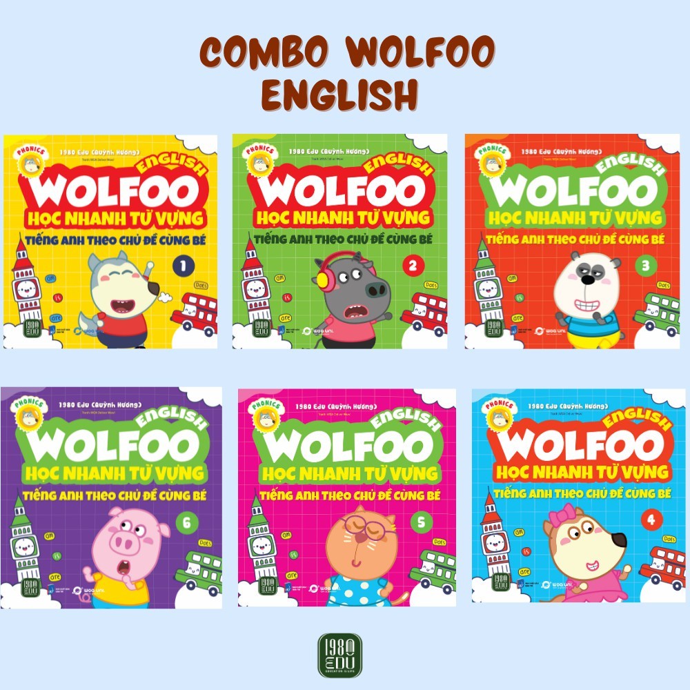 Sách - Combo 6 Cuốn Wolfoo English – Học Nhanh Từ Vựng Tiếng Anh (TTR ...