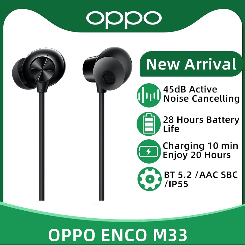 Tai Nghe Không Dây oppo enco m33 bluetooth 5.2 Pin 28 Giờ Ip55Db Chống ...