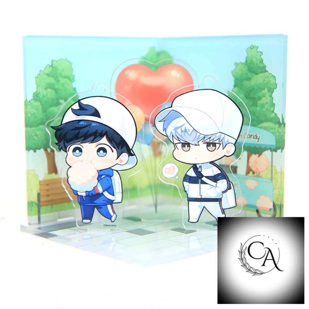 Mô hình Standee 3 mảnh chibi Mùa Xuân Hoa Nở HaeBom x TaeSung Cherry ...