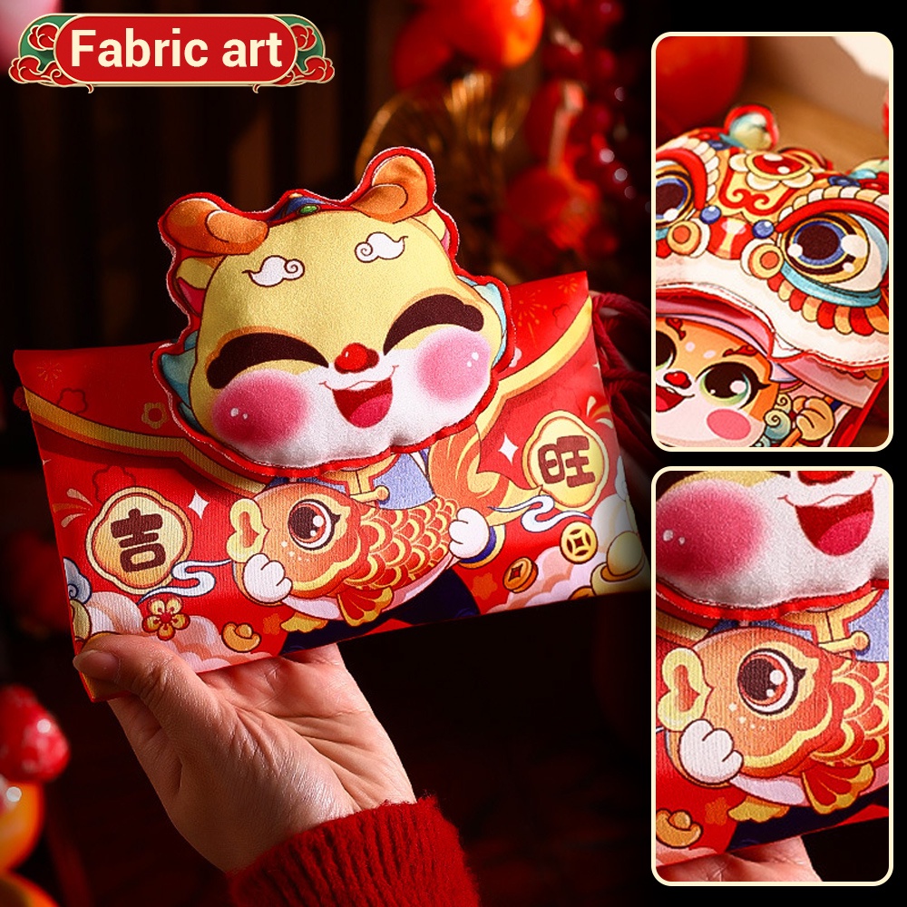 Túi Lì Xì/ Bao Lì Xì Hình Rồng Bằng Vải Ba Chiều Cao Cấp, Túi Đựng Lì ...