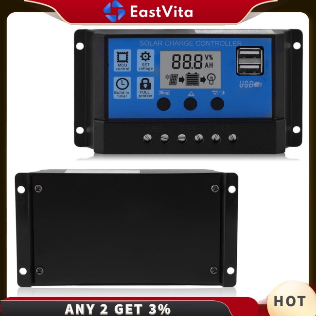 Bộ Điều Khiển Sạc Năng Lượng Mặt Trời 10a 20a 30a 40a 50a 60a 70a 80a 90a 100a | Shopee Việt Nam