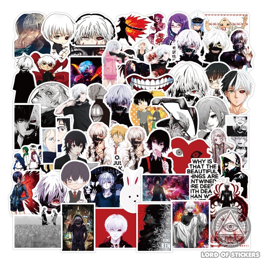 Set 100 Nhãn Dán Tokyo Ghoul Sticker Anime Manga Chống Thấm Nước Trang ...
