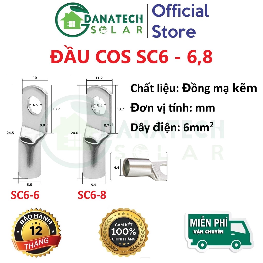 Đầu cos sc đồng mạ kẽm chất lượng cao | Chống oxy hóa | Nhiều kích ...