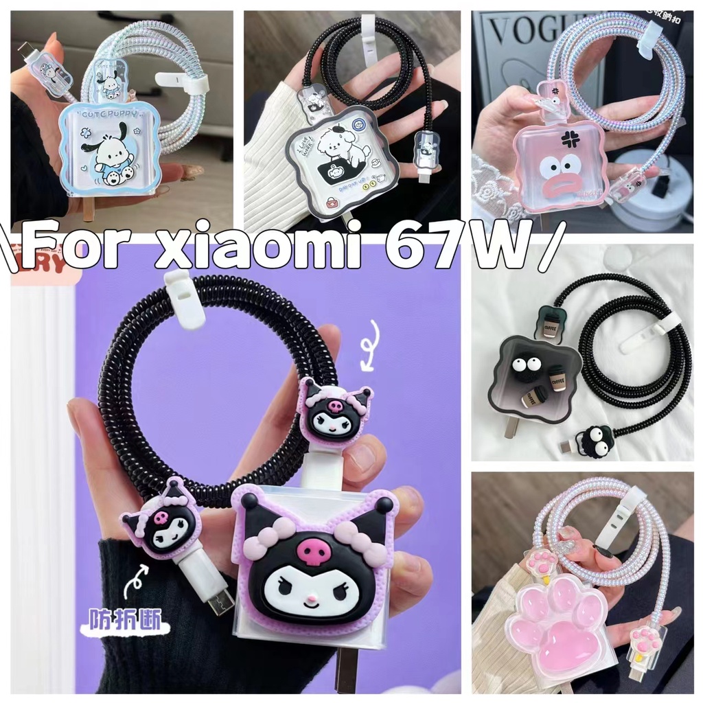 Xiaomi Bộ Phụ Kiện Bảo Vệ Dây Cáp Sạc Nhanh 67w Cho xiaomi 12 / 12x / 13 redmi note 11pro / k50 ...