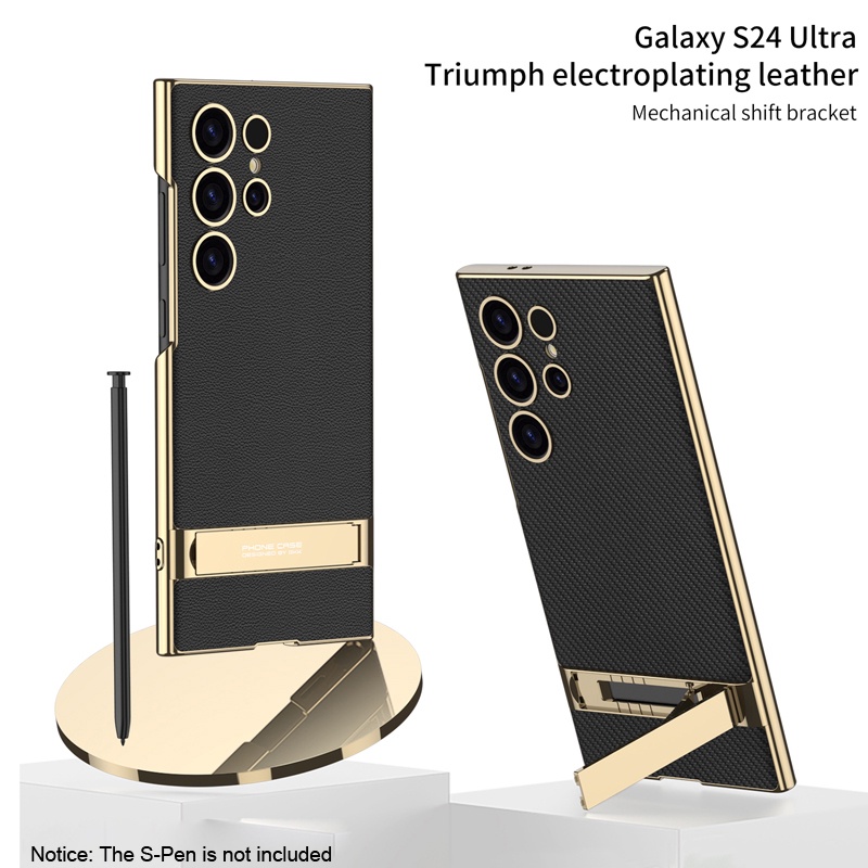 Ốp Điện Thoại Da PU Mạ Điện Chống Sốc Cho Samsung Galaxy S24 S23 Ultra | Shopee Việt Nam