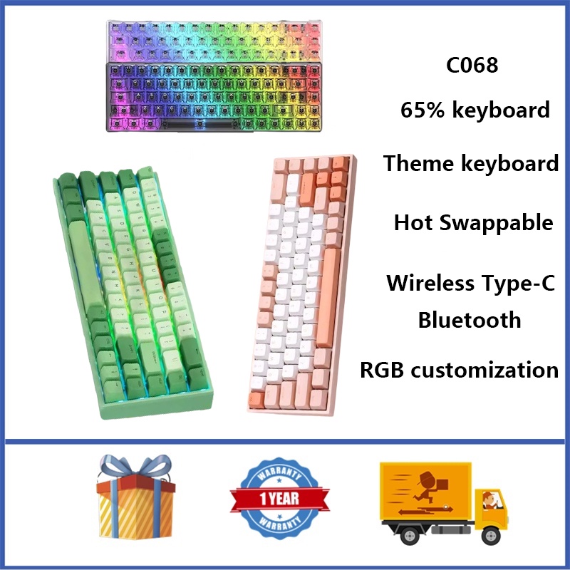 Bàn Phím Cơ gaming colorreco c068 Không Dây 65% rgb Chất Lượng Cao ...