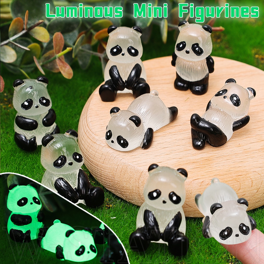 Đồ trang trí Gấu Trúc Mini Bằng Nhựa Phát Sáng Dễ Thương Trang Trí Tiểu ...