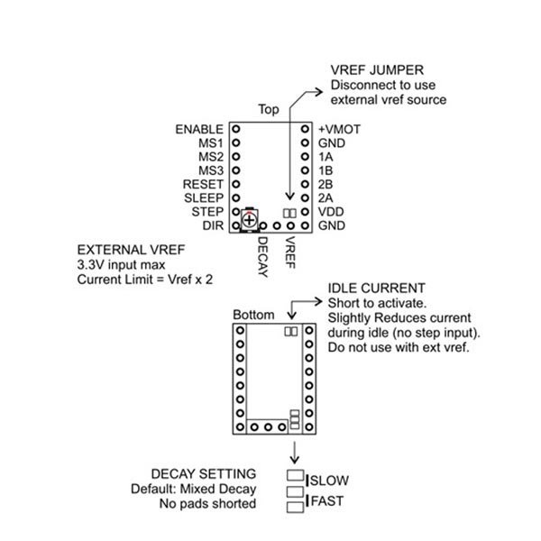 128 Microstep SD6128 V1.1 Stepstick Stepper Motor Driver Module Có Tản ...