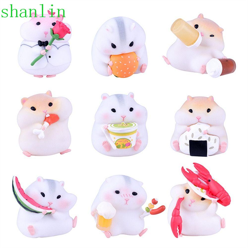 Shanlin gourmet hamster figures, đồ chơi mô hình đổ xô chuột hamster ...