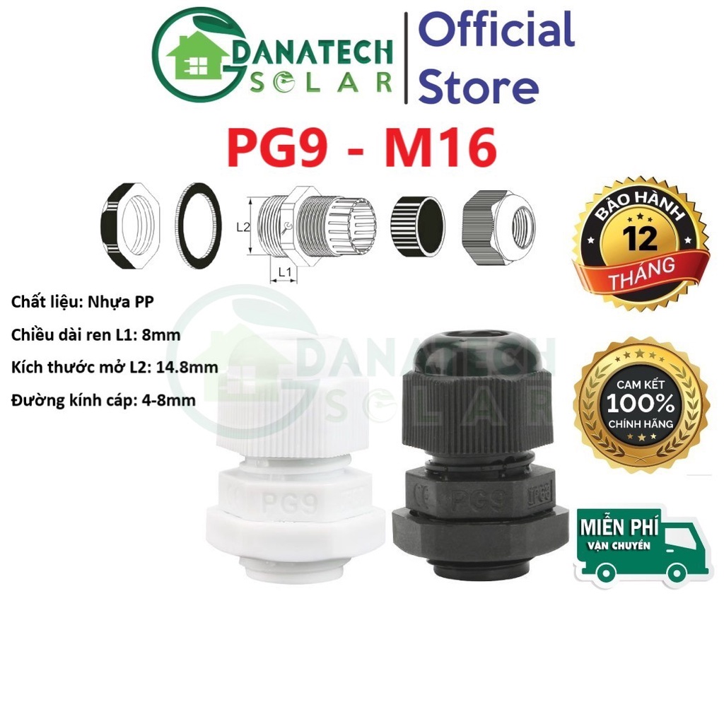 Ốc siết cáp nhựa PG7 PG9 PG11 PG13.5 PG16 PG19 PG21 PG25 PG29 | trắng đen | chống bụi chống nước ...