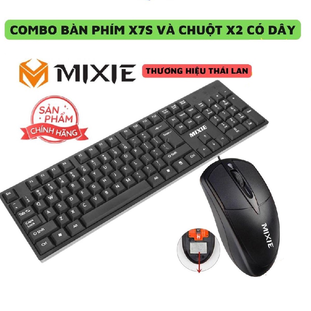 Combo Bàn Phím Và Chuột Vi Tính Có Dây Mixie Keyboarđ X7S + Mouse X2 | Shopee Việt Nam