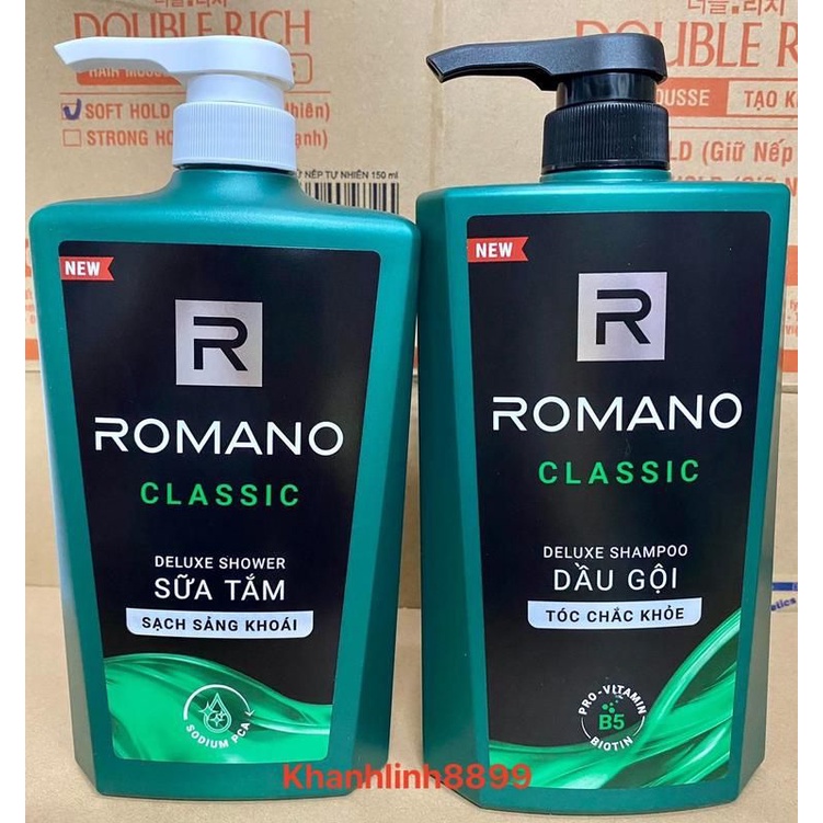 Combo Dầu gội và sữa tắm Romano Classic 650g /1 chai | Shopee Việt Nam