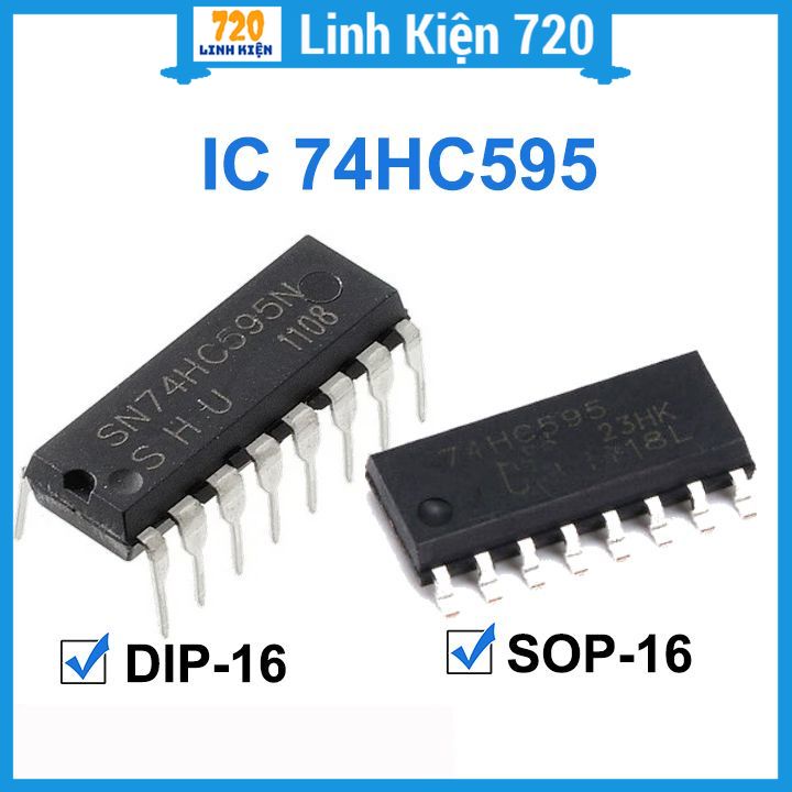 IC 74HC595 8-Bit Serial-To-Parallel Shift Register Tri-State SOP-16 / DIP16 | Shopee Việt Nam