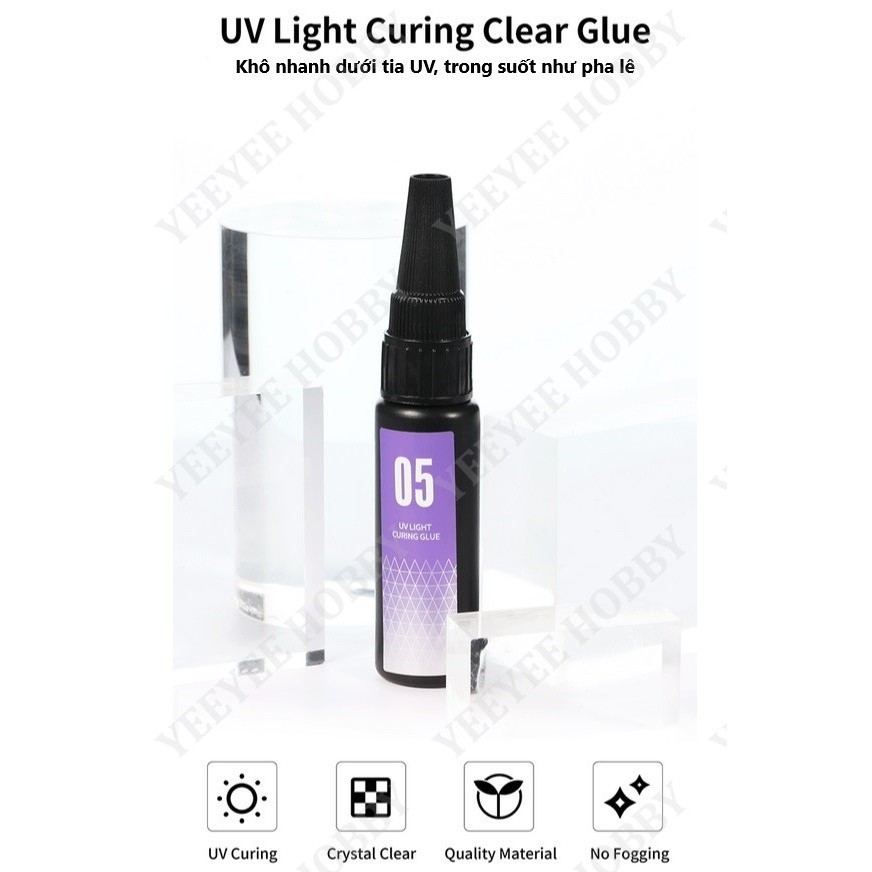 DỤNG CỤ DSPIAE - UV-G / UV-GT - KEO RESIN TRONG SUỐT LÀM KHÔ BẰNG ĐÈN ...