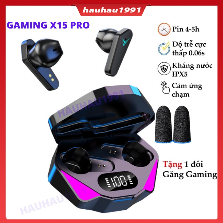 Tai Nghe Chơi game x15 bluetooth 5.1 Không Dây Chống Ồn Màn Hình Cảm ...