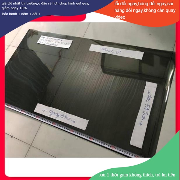 phim phân cực 43 in để dán cho màn hình LCD, tivi, hmi,laptop, ĐT, tặng ...