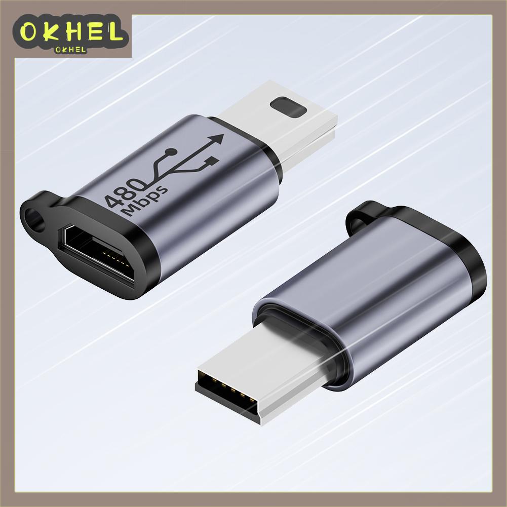 Set 2 Đầu Chuyển Đổi micro usb Cái Sang mini usb Đực 480mbps 5v 2a Dành Cho Điện Thoại / Máy ...