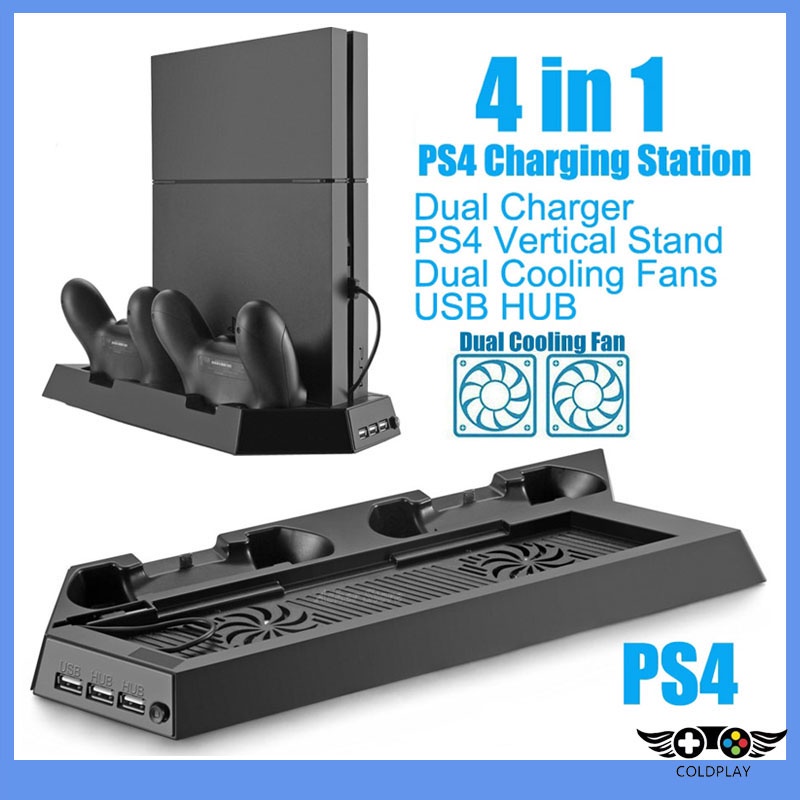 Đế Sạc Đứng 2 Quạt Tản Nhiệt Làm Mát Cho PS4 Console 2 PS4 | Shopee ...