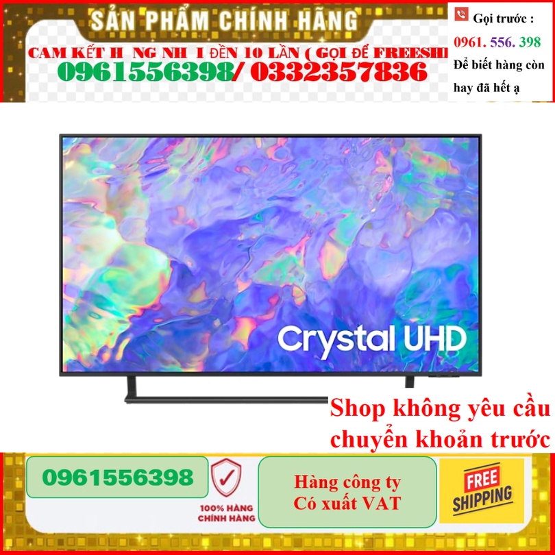 [New] Tivi Samsung 55 inch Crystal UHD 4K CU8500 | Shopee Việt Nam