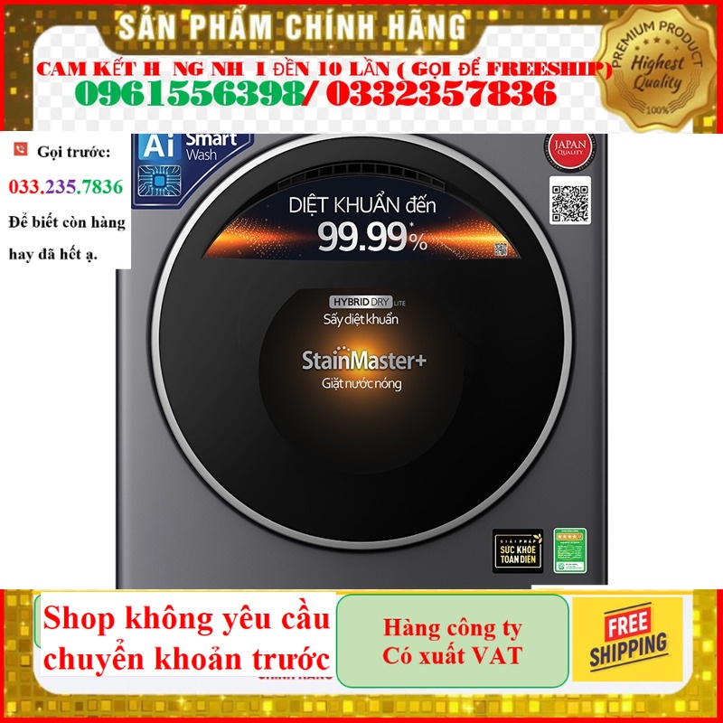 > Máy giặt lồng ngang Panasonic Inverter 9Kg NA-V90FC1LVT | Shopee Việt Nam