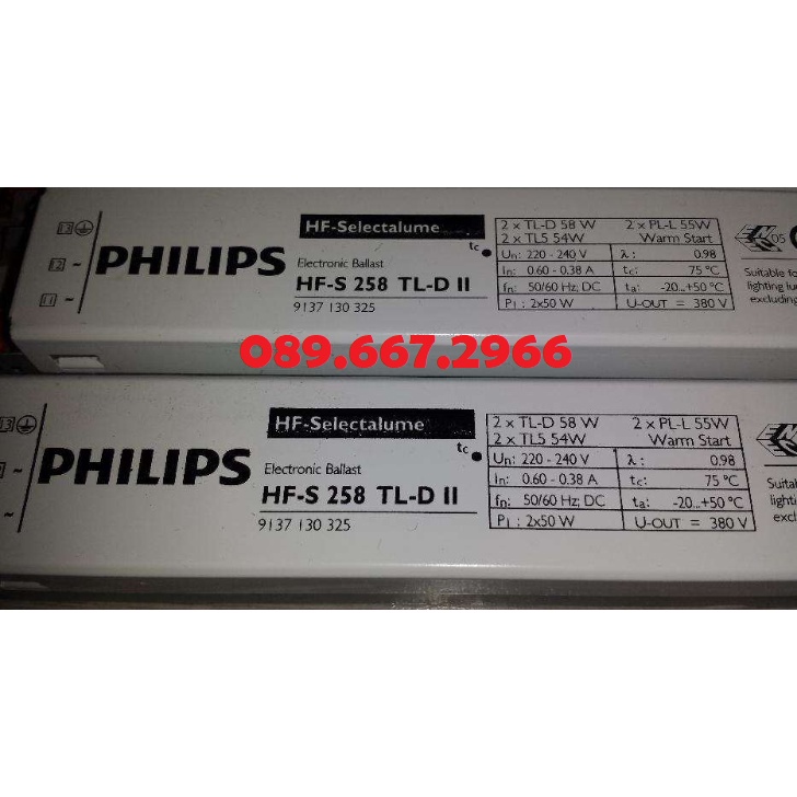 Chấn lưu điện tử bóng huỳnh quang Philips HF-S 258 TL-D II 220-240V 50/60Hz | Shopee Việt Nam