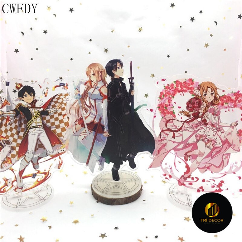 Mô hình standee Anime Sword Art Online SAO Kirito Asuna Leafa Yuuki ...
