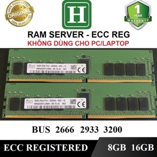 Ram server DDR4 16GB, 8GB, ECC REG bus 2133, 2400, 2666, 2933, 3200 ram chính hãng BH 12 tháng ...