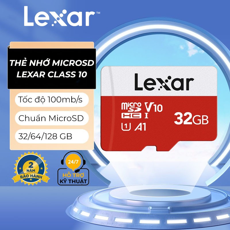 Thẻ nhớ MicroSD Lexar 32GB/ 64GB/128GB class 10 UHS-I - tốc độ100MB/s ...