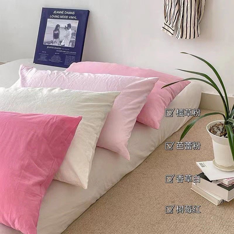 【Ten Beans】Vỏ Gối Cotton Rửa Phong Cách Kem 48x74cm | Shopee Việt Nam