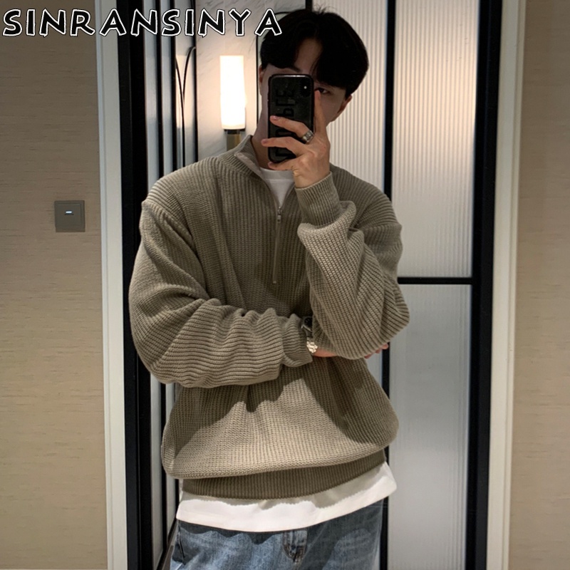 Sinransinya Áo sweater Dáng Rộng Có Khóa Kéo Cao Cấp Thời Trang Theo ...