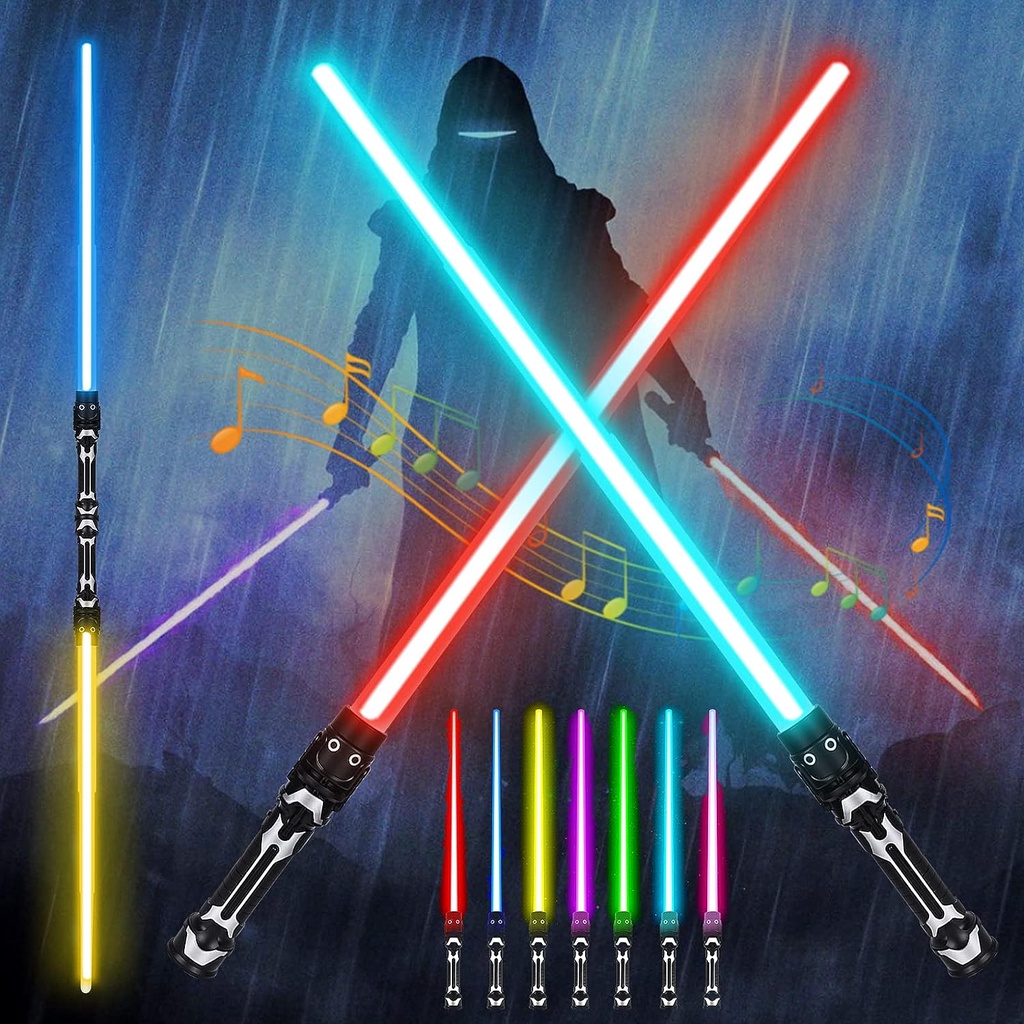 JEDI LED LIGHT SABER FORCE RGB SEVEN COLOR LIGHTS RECHARGEABLE ...