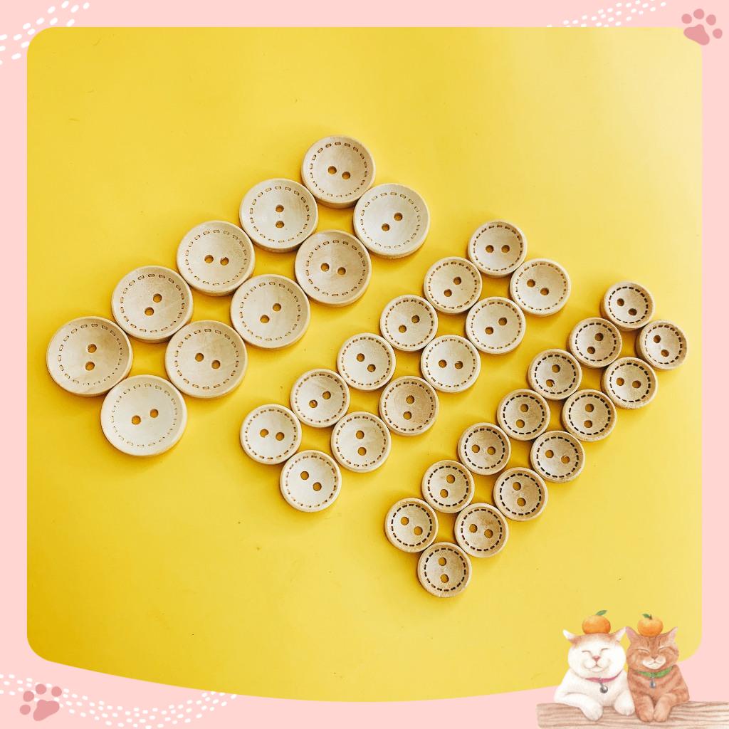 Cúc gỗ trang trí vintage (Gói 10 cái) | Shopee Việt Nam