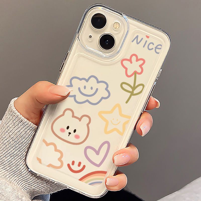 Phù Hợp Ốp Điện Thoại Họa Tiết Gấu Và Đám Mây Cho iphone 11 1213 pro ...