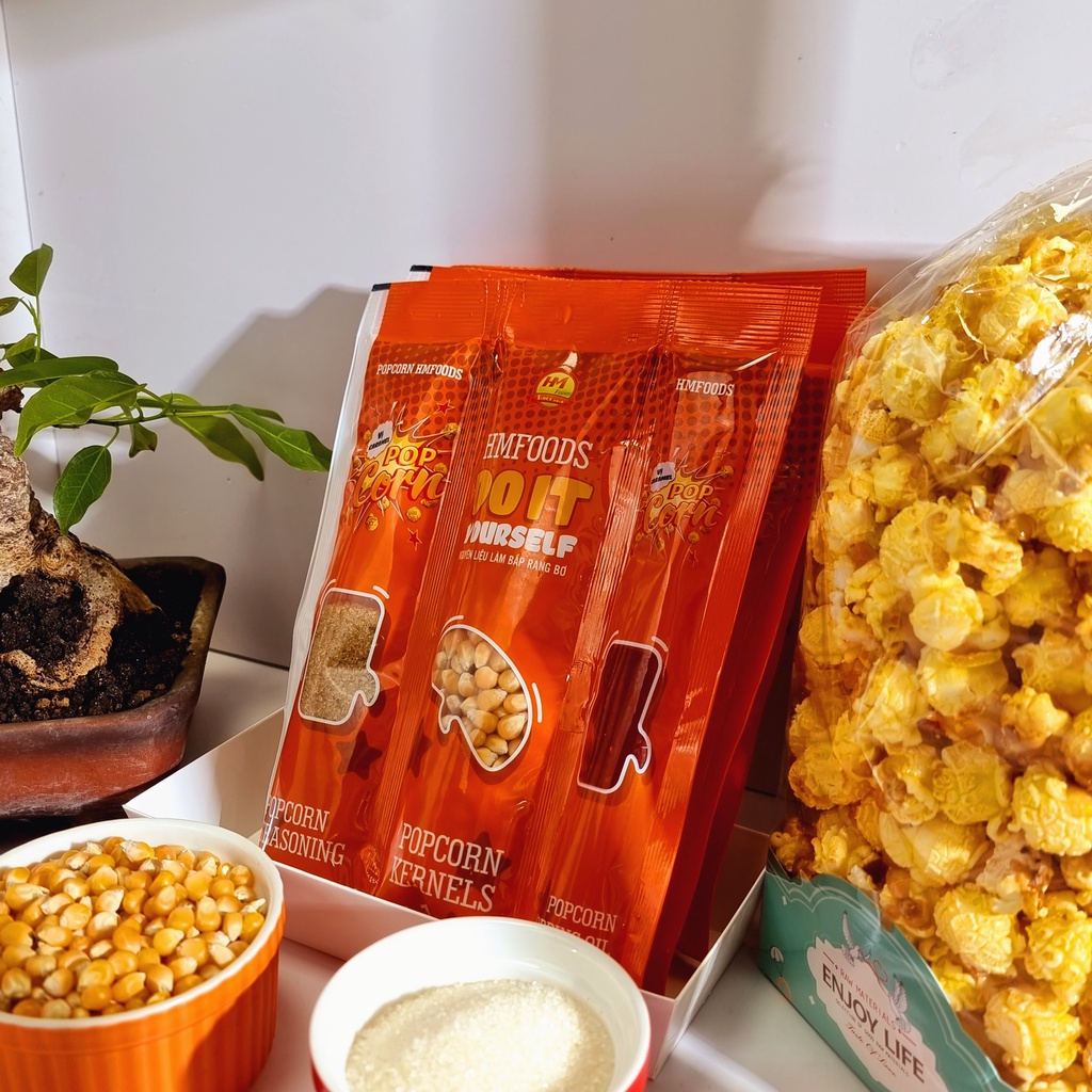 Set nổ bắp rang bơ tiện lợi - "HMFOODS Popcorn All in One" - Combo 3in1 ...