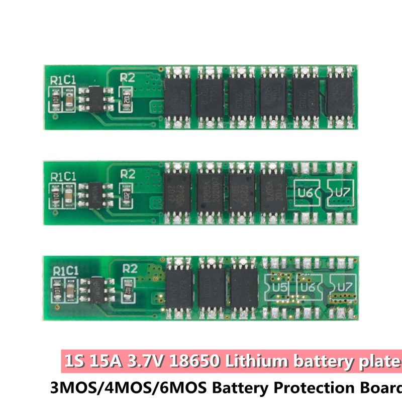 Bảng Mạch Bảo Vệ Pin Lithium 1S 15A 3.7V 3MOS 4MOS 6MOS BMS PCM Cho ...
