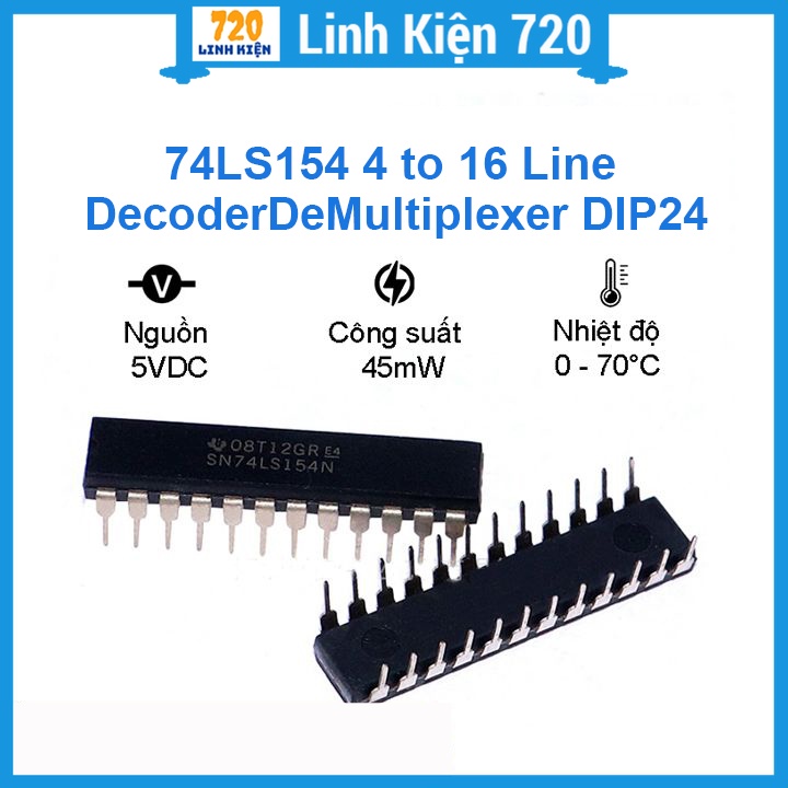 74LS154 4 to 16 Line Decoder/Demultiplexer DIP24 | Shopee Việt Nam