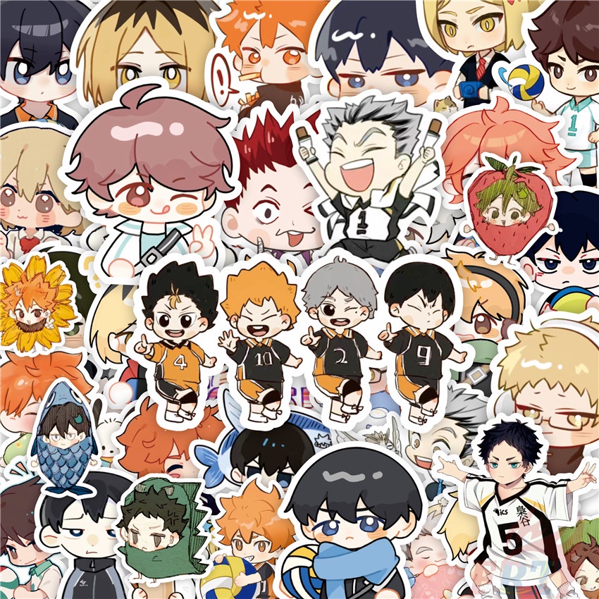 70Pcs/Set Haikyuu!! . Q Funny Stickers DIY Fashion Decals Doodle ...