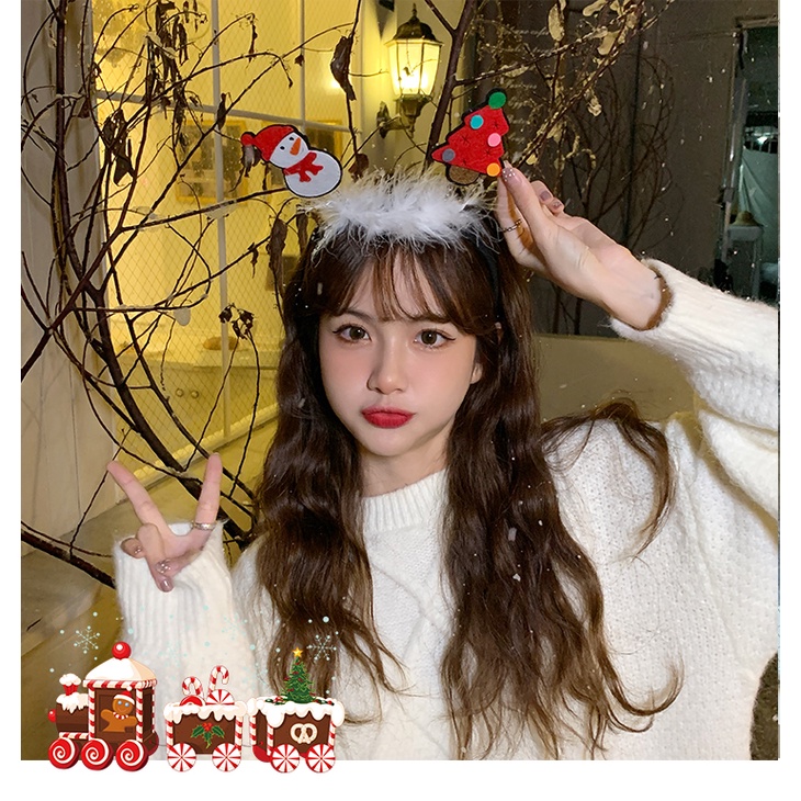 2024 Giáng Sinh Băng Đô Mũ Gạc Đầu Dễ Thương Mori Phụ Kiện Tóc Nhỏ Quà Tặng Trang Sức Băng Đô ...