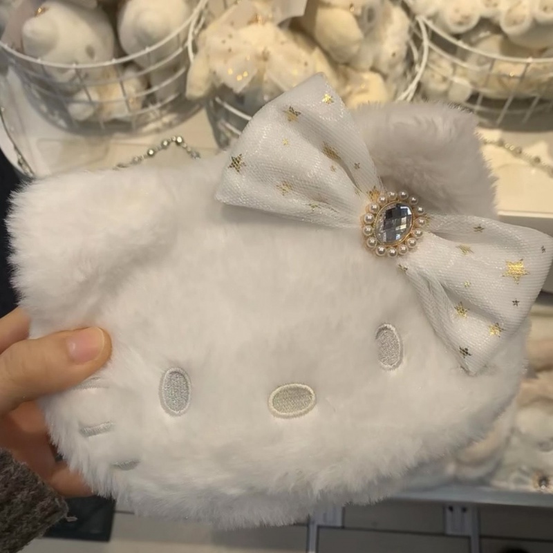 [haroro] Túi Đựng Mỹ Phẩm Phủ Lông Trắng Hình Búp Bê sanrio Ngọt Ngào ...