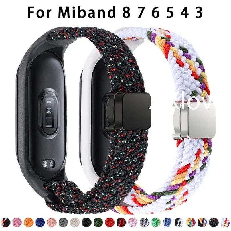 Dây đeo bện Nylon MỚI cho Xiaomi Mi Band 10 9 8 7 6 5 4 3 Có thể điều chỉnh đàn hồi Solo Loop ...