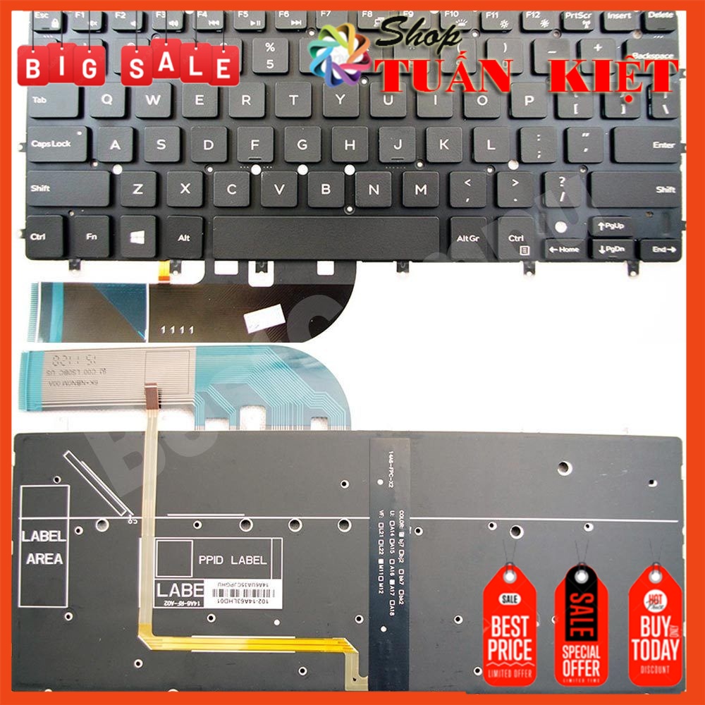 Bàn phím Dell Inspiron 13-7000 7347 7348 7548 7547 XPS 13, 9343, 9353 ...