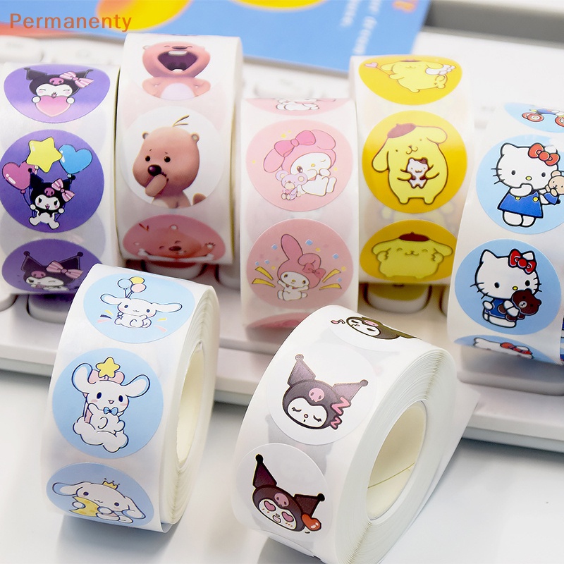 Cuộn 500 Hình Dán Hoạt Hình Sanrio Hello Kitty Kuromi Loopy Trang Trí ...