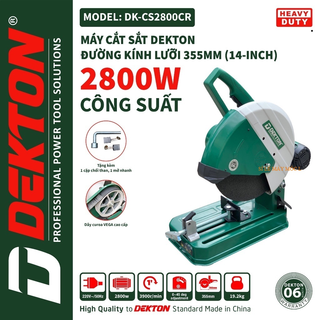 Máy Cắt Sắt 2800W Dekton / DK-CS2800CR /Chạy Dây Curoa / Nặng 19,2Kg /Siêu Khỏe ĐL .../ | Shopee ...